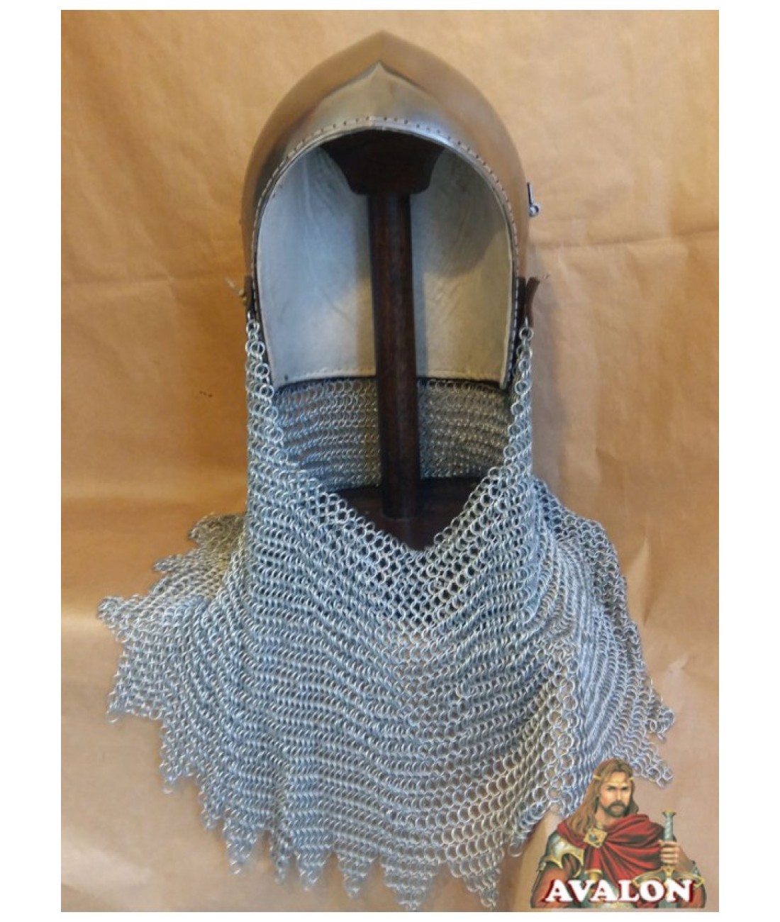 Medieval bassinet helmet